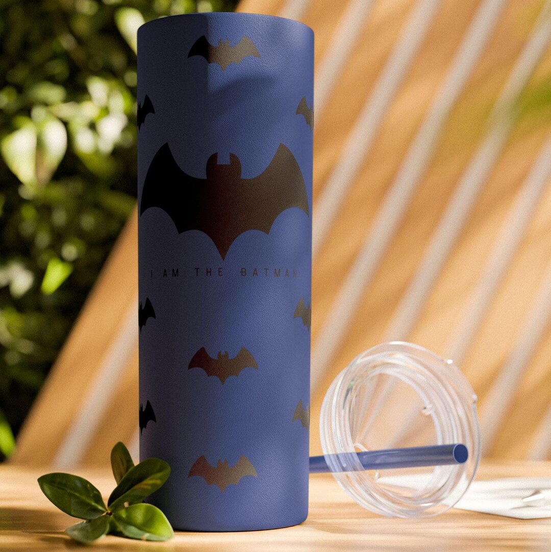 Bat Tumbler Custom 20oz Skinny Tumbler i Am the Batman With Unique Bat ...