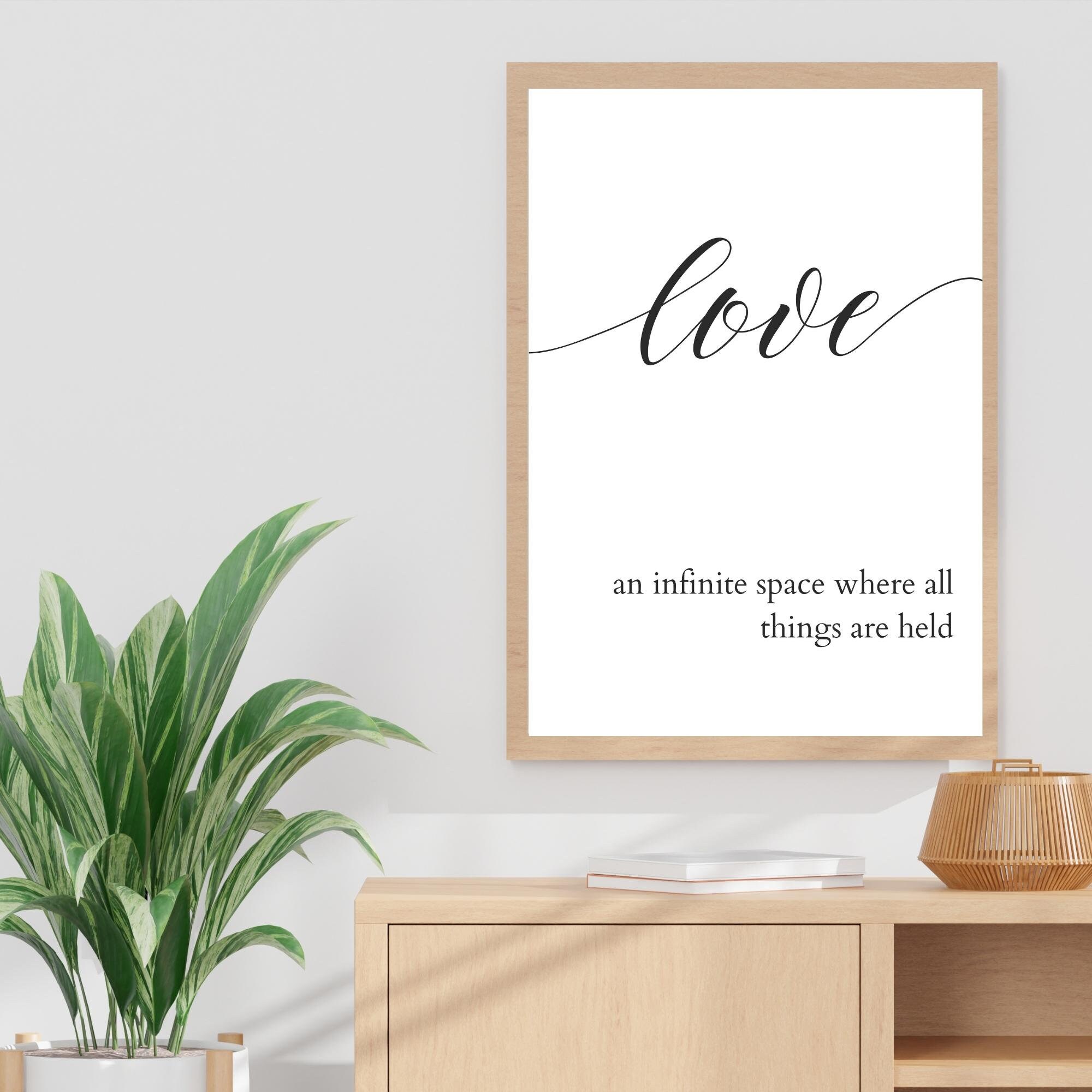 Love is Infinite Printable, Word Art Printable, Wall Art Digital ...