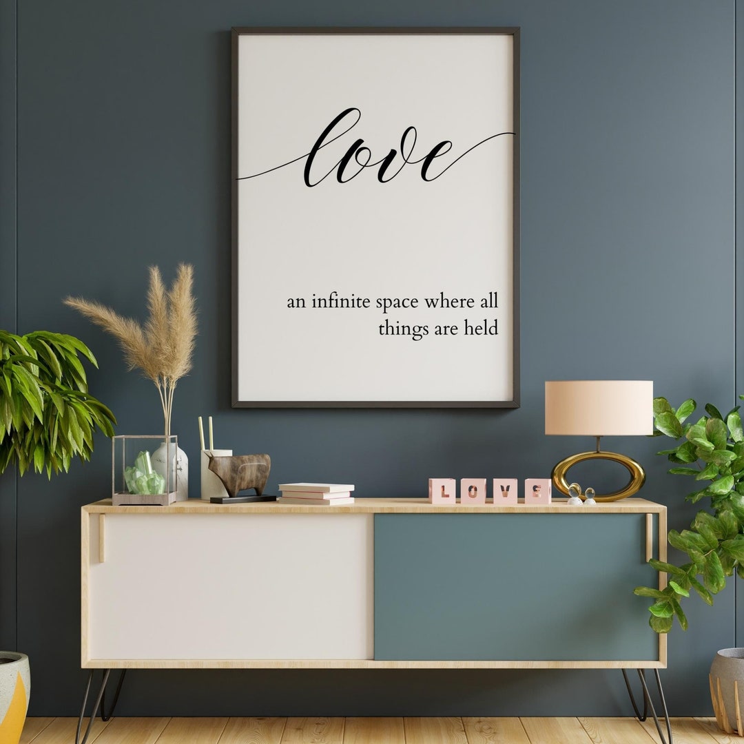 Love is Infinite Printable, Word Art Printable, Wall Art Digital ...
