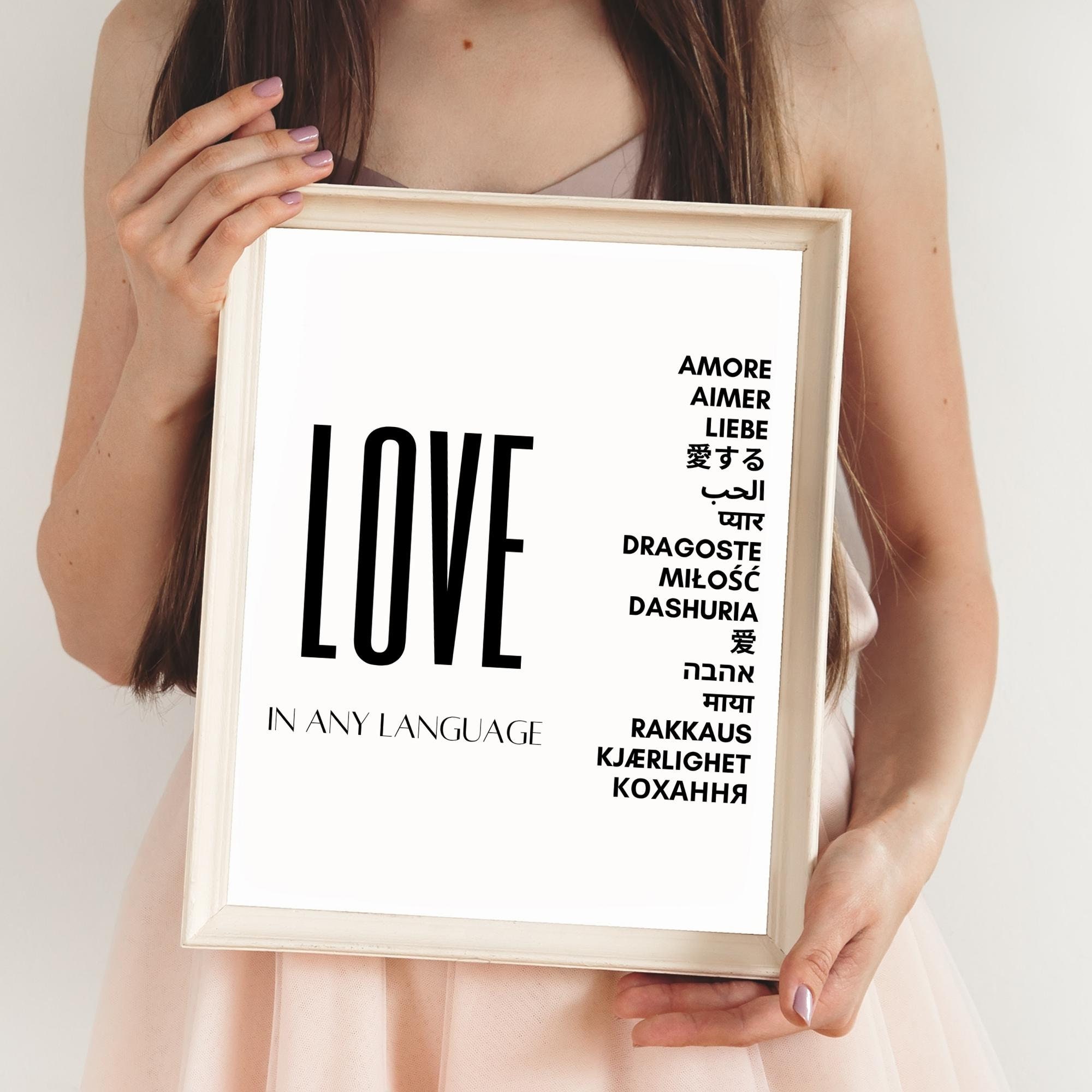 Love Language Printable, Word Art Printable, Wall Art Digital Download ...