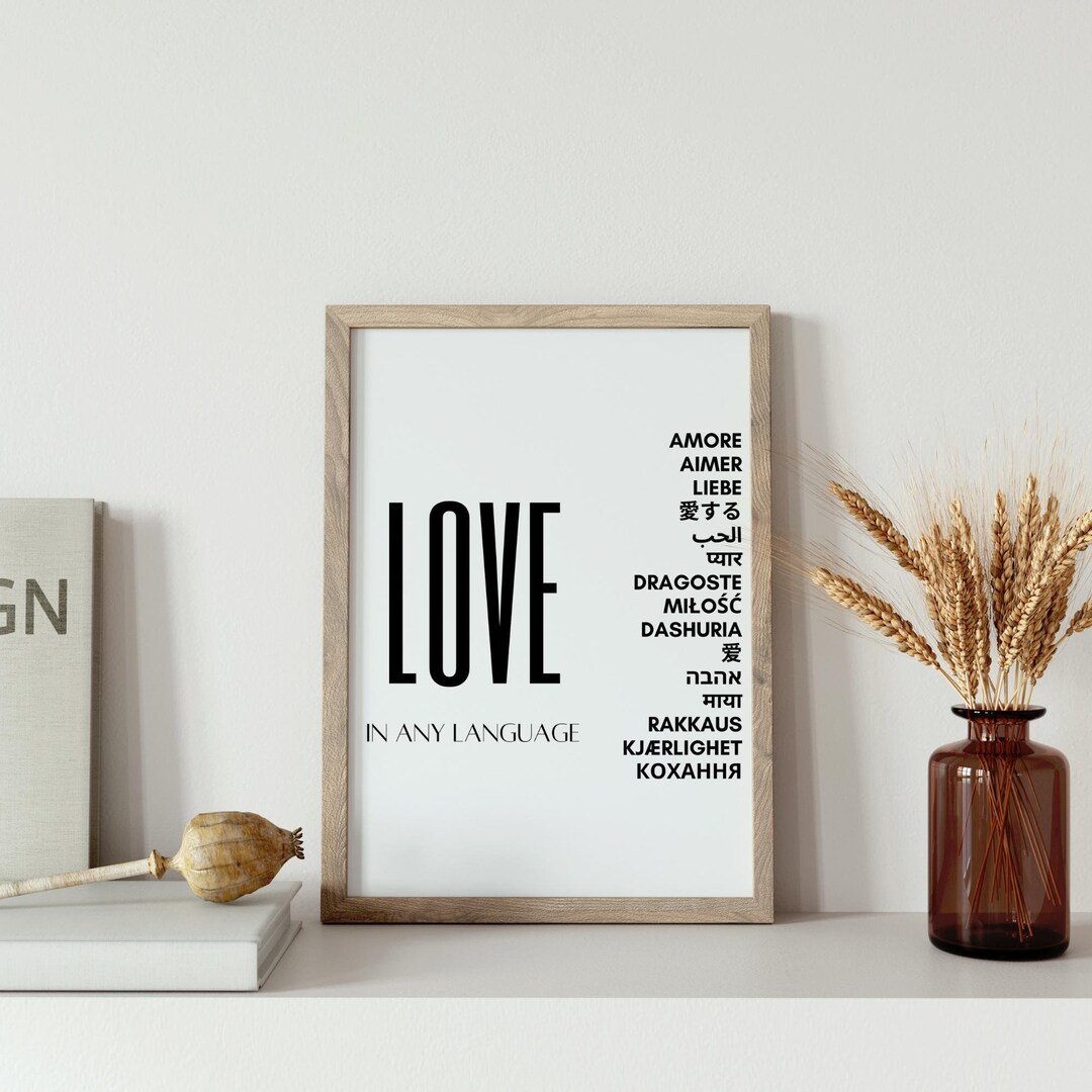Love Language Printable, Word Art Printable, Wall Art Digital Download ...