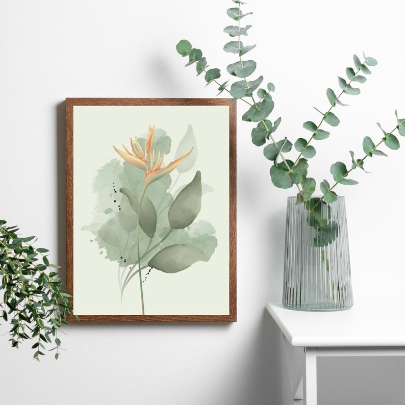 Green Leaves Printable, Word Art Printable, Wall Art Digital Download ...