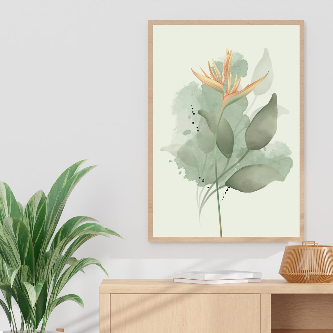 Green Leaves Printable, Word Art Printable, Wall Art Digital Download ...