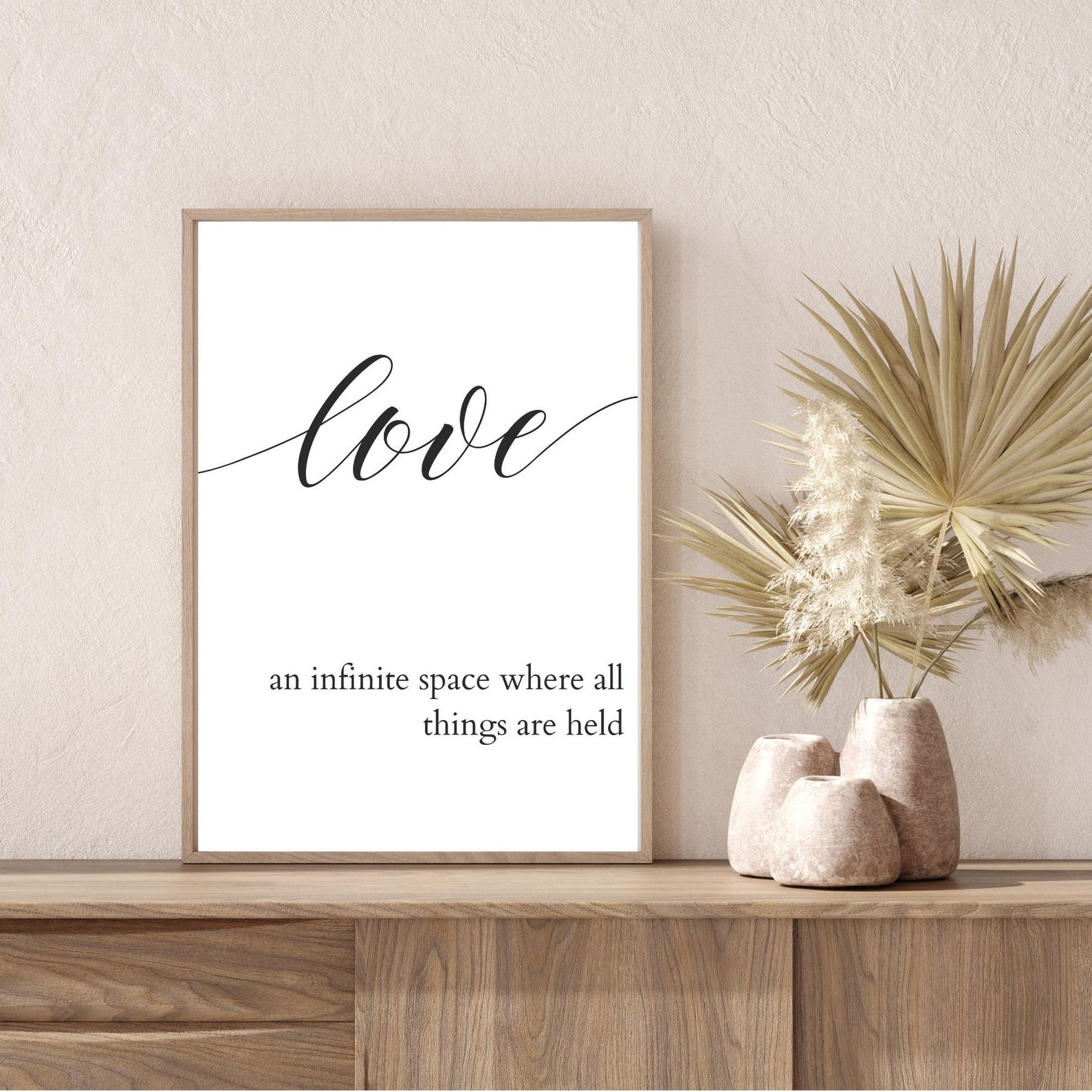 Love is Infinite Printable, Word Art Printable, Wall Art Digital ...