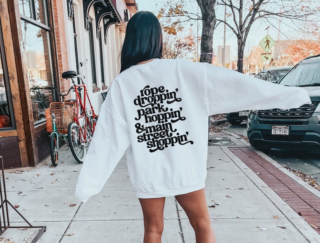 Rope Drop Park Hop Main Street Shopping Sweatshirt, Magic Kingdom ...