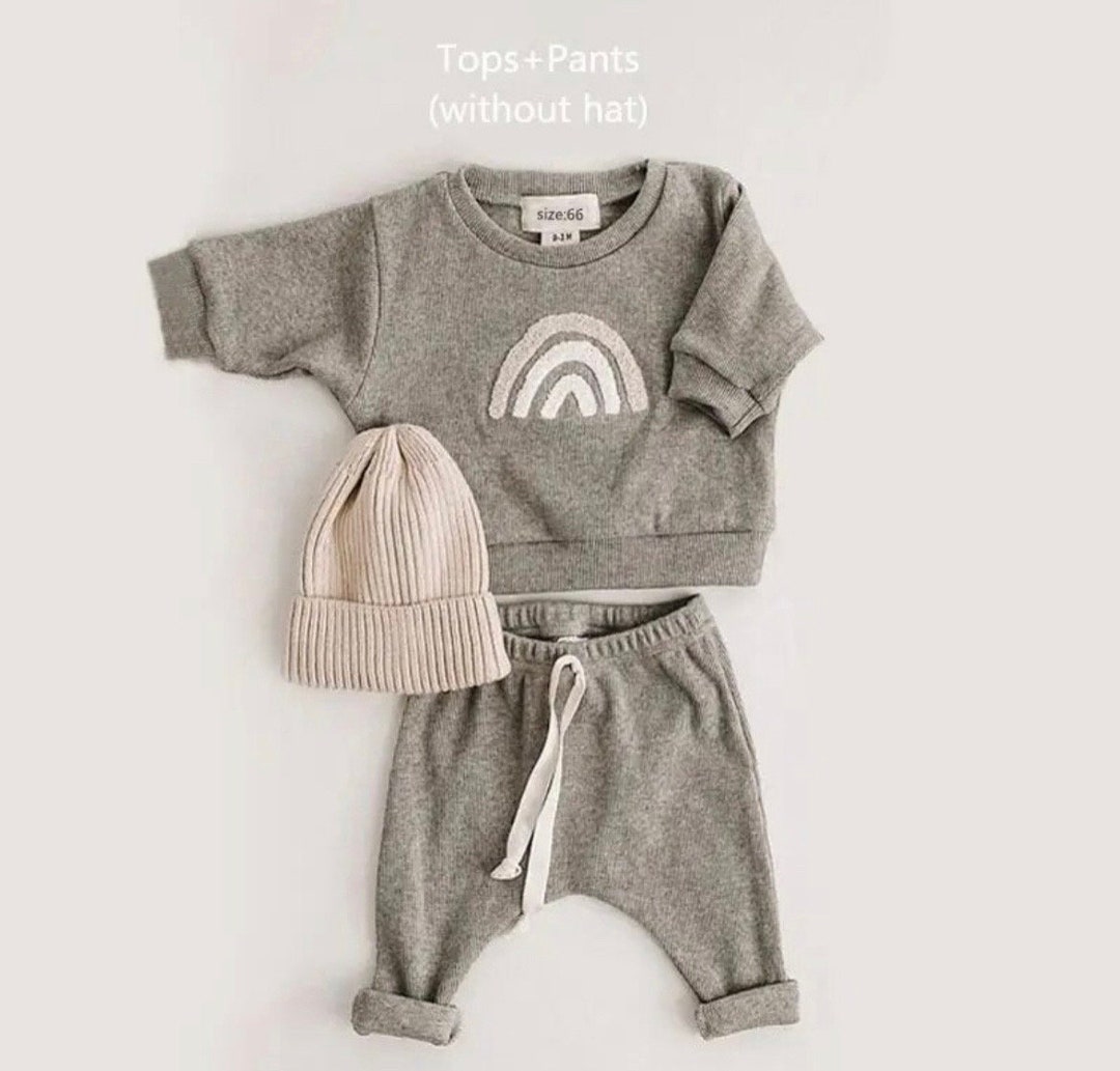 Baby Set Personalized Rainbow Gift Birth Unisex Jogging Suit Legging ...