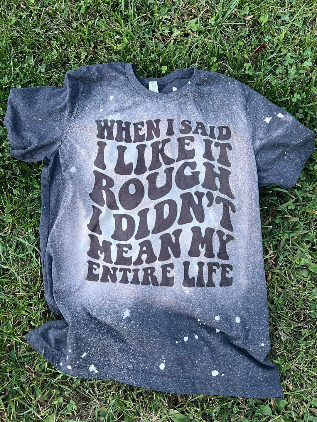 Rough Life Bleached T-shirt - Etsy