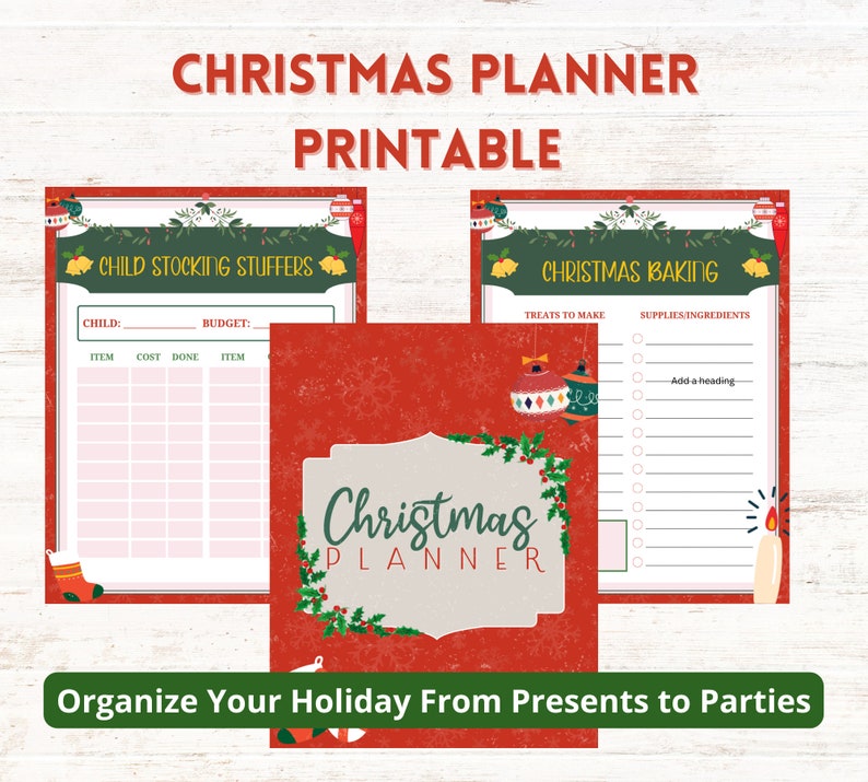 Printable Thanksgiving & Christmas Planner Bundle, Holiday to Do Lists ...