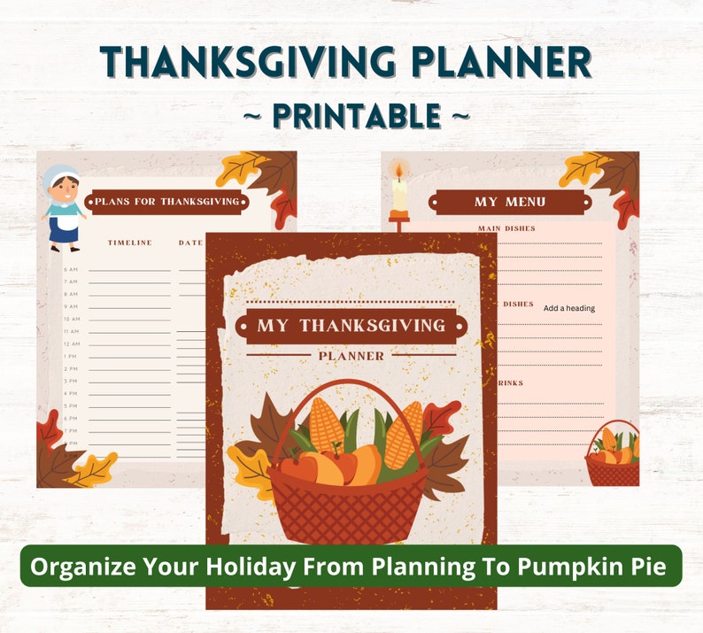 Printable Thanksgiving & Christmas Planner Bundle, Holiday to Do Lists ...