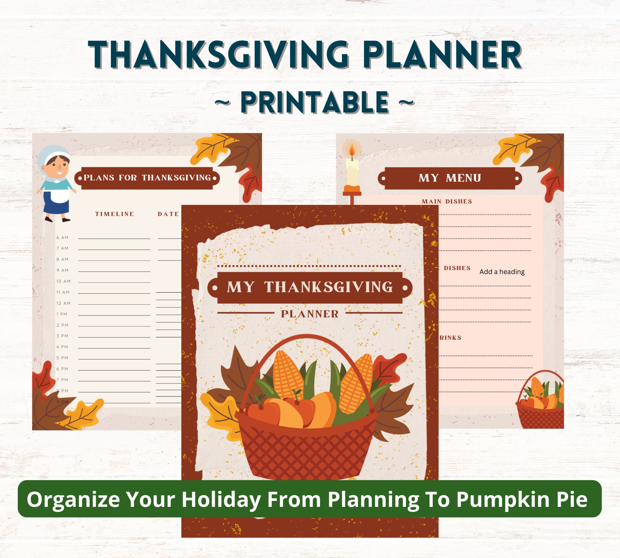 Printable Thanksgiving Christmas Planner Bundle (digital Download) - Etsy