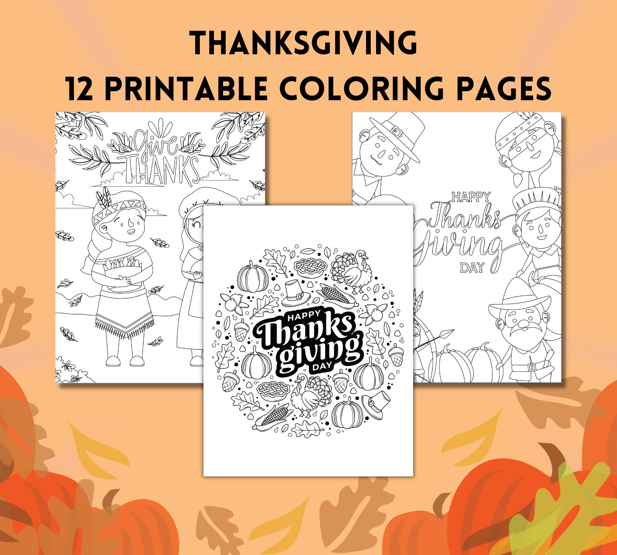 Thanksgiving Coloring Pages, Fall Coloring Pages for Kids, Coloring ...