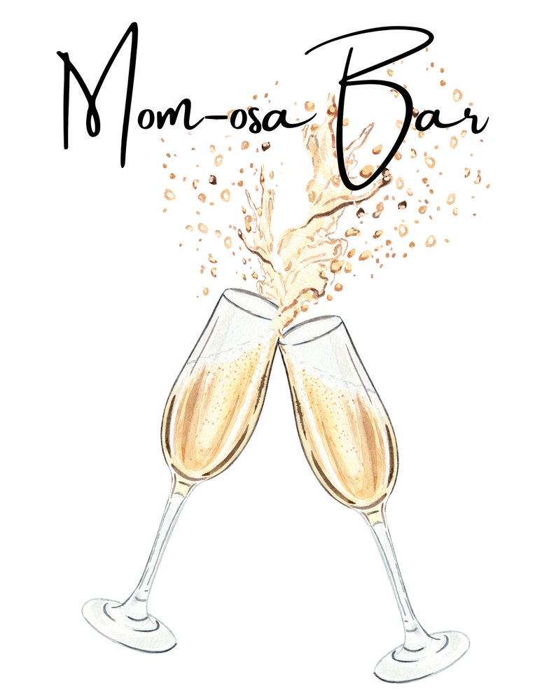 Mom-mosa Bar Sign, Mother's Day, Baby Shower Decor (instant Download ...