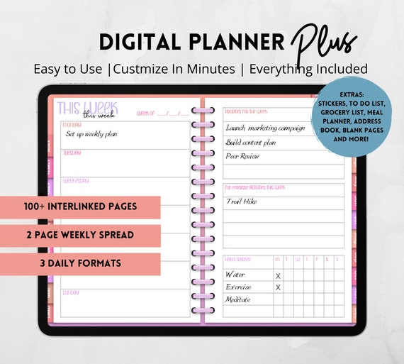 Digital Planner 2022 & 2023 Ipad Digital Planner Good Notes | Etsy