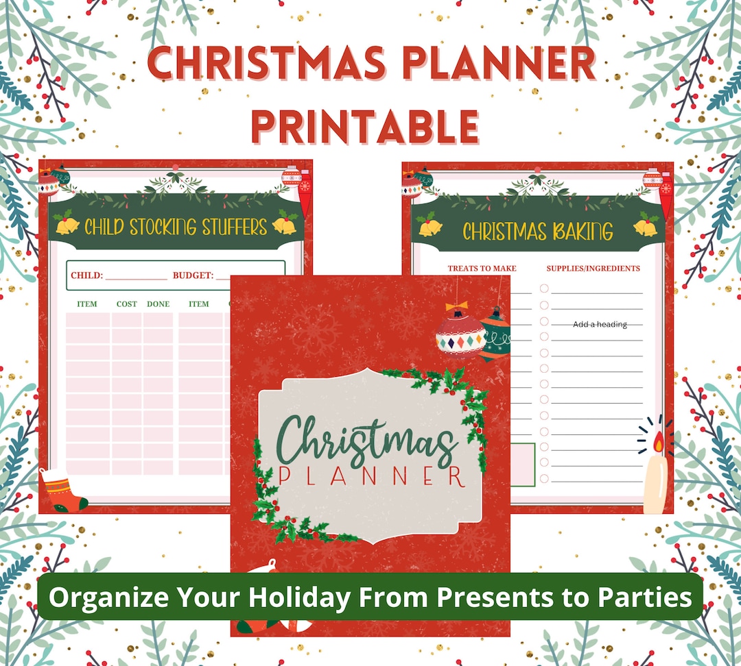 Christmas Planner Printable, Christmas to Do List, Christmas Budget ...
