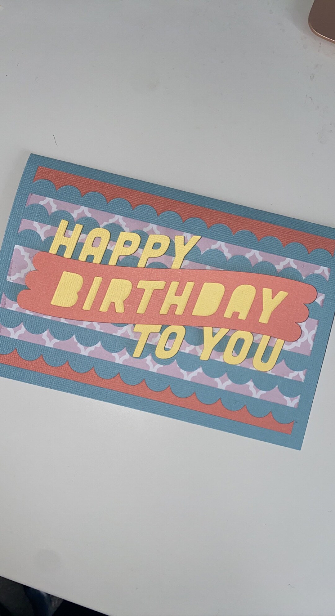 Happy Birthday Greeting Card Custom Colours Custom Greeting Message ...