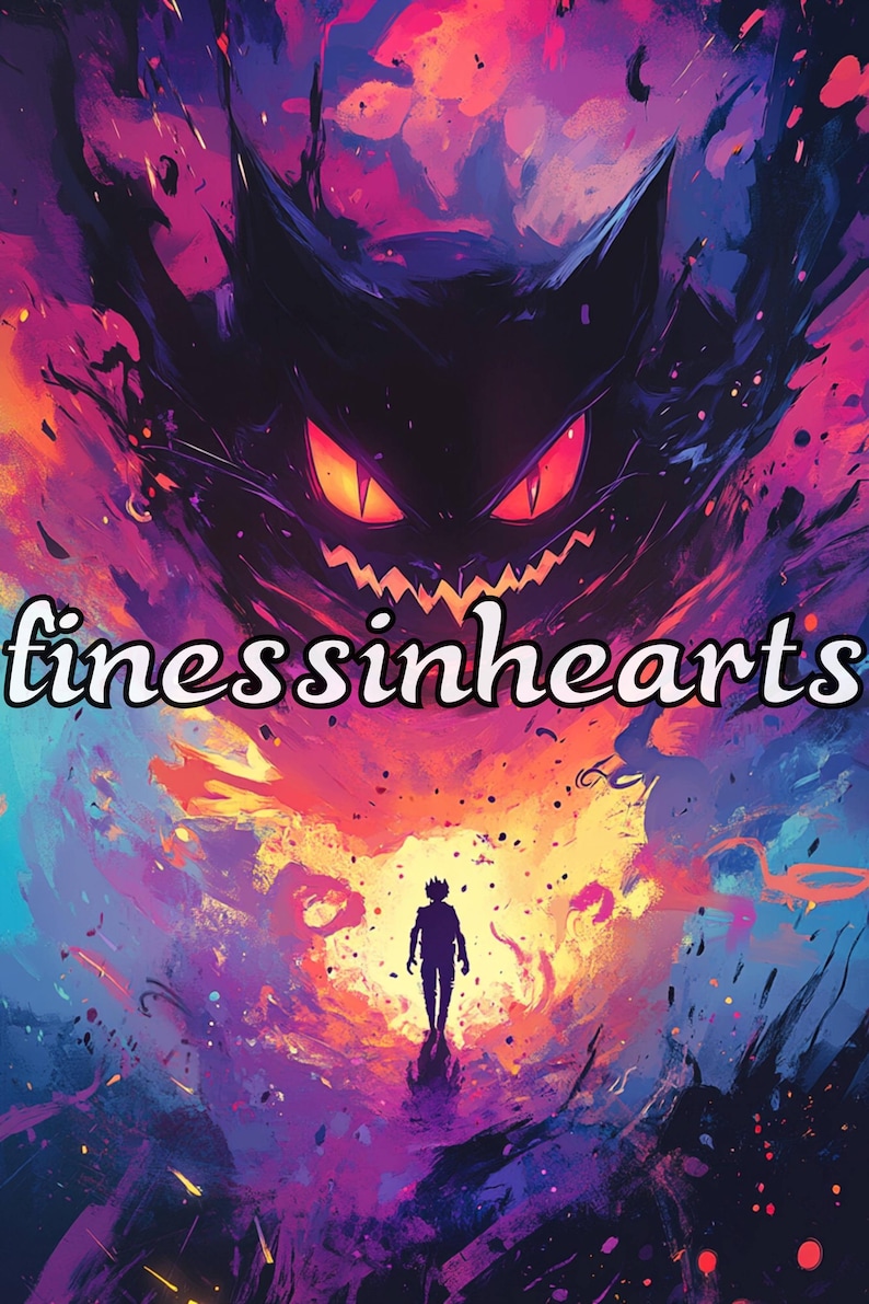 Gengar Poster Bedroom Psychedelic Poster Trippy Poster Pokemon Gengar ...