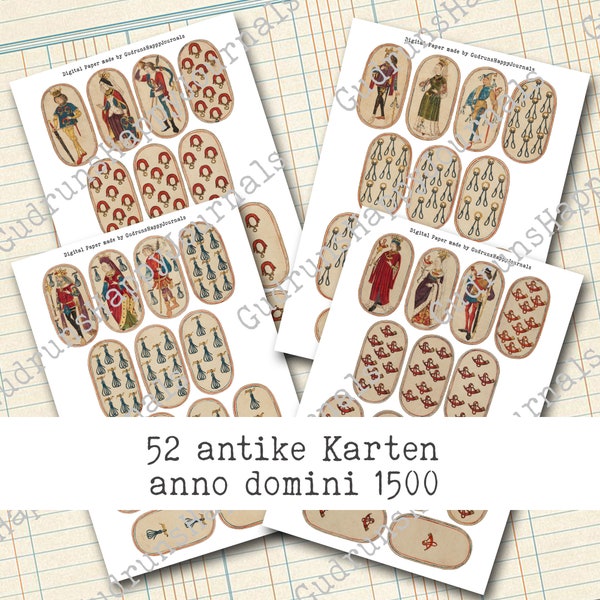 Medieval Playing Cards - Etsy