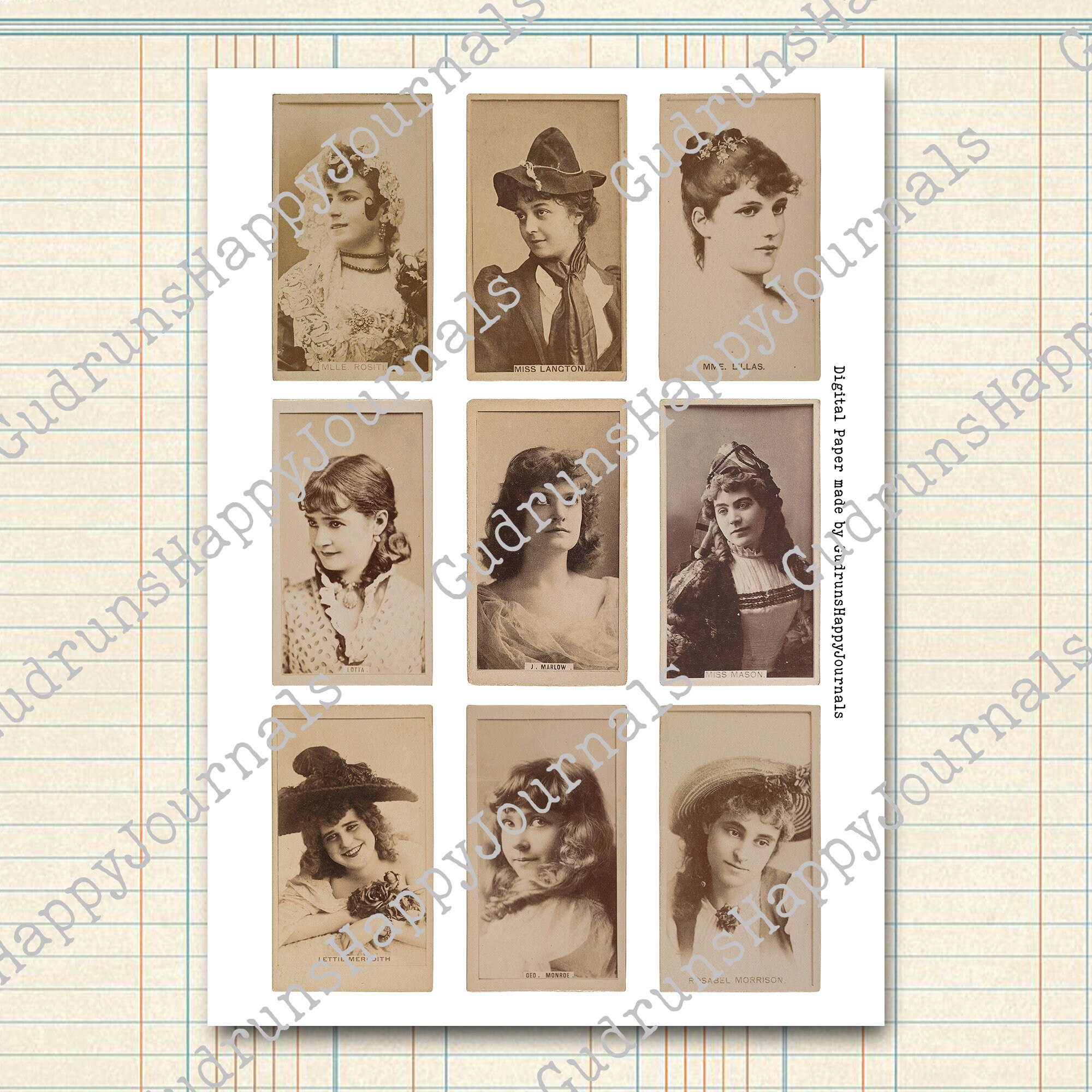 Bundle Vintage Cigarette Cards Actresses Portrait - Etsy