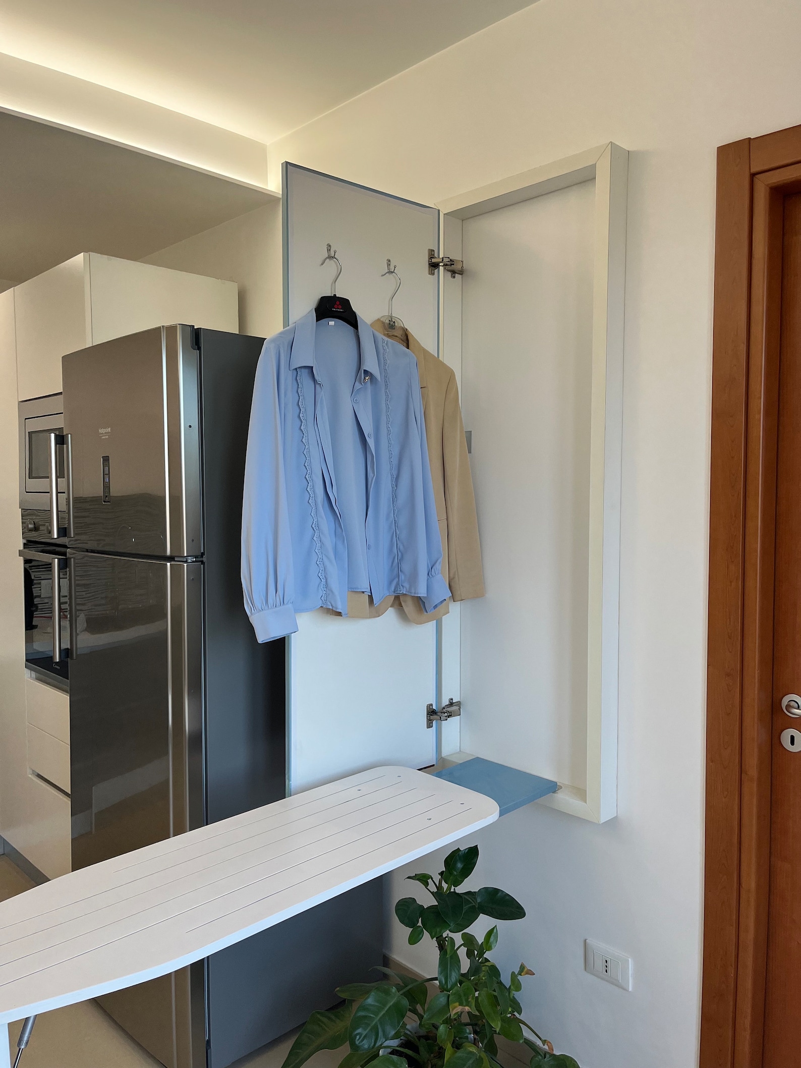 FOLDABLE IRONING Board-space Saving Folding Ironing Board, Wall Mounted ...