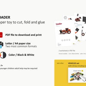 Papercraft Toy Loader. Printable Template | Etsy