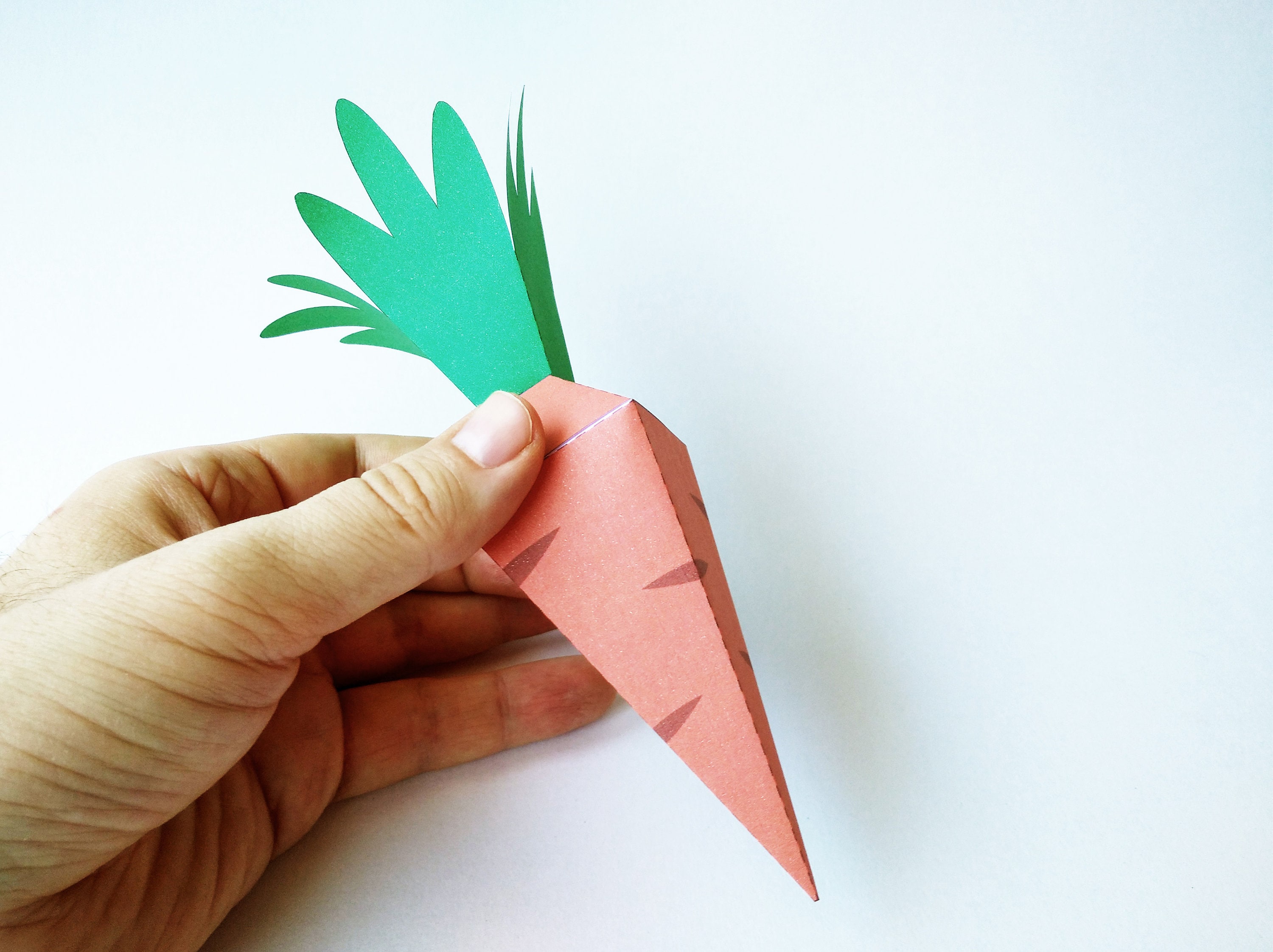 Carrot 3D Template for Paper Crafting - Etsy