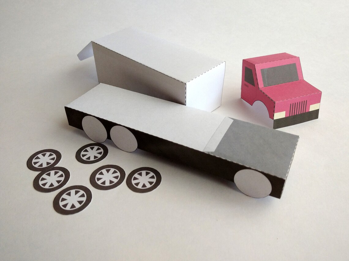 TRUCK Type D. Paper Toy / Gift Box - Etsy