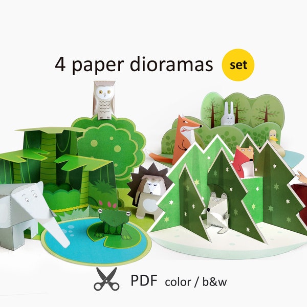 Cardboard Diorama - Etsy