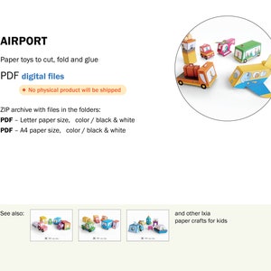Airport - Papercraft for Kids. Printable Paper Toys - Etsy