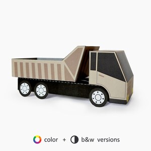 Paper Toy Dump Truck. Printable Papercraft Templates - Etsy