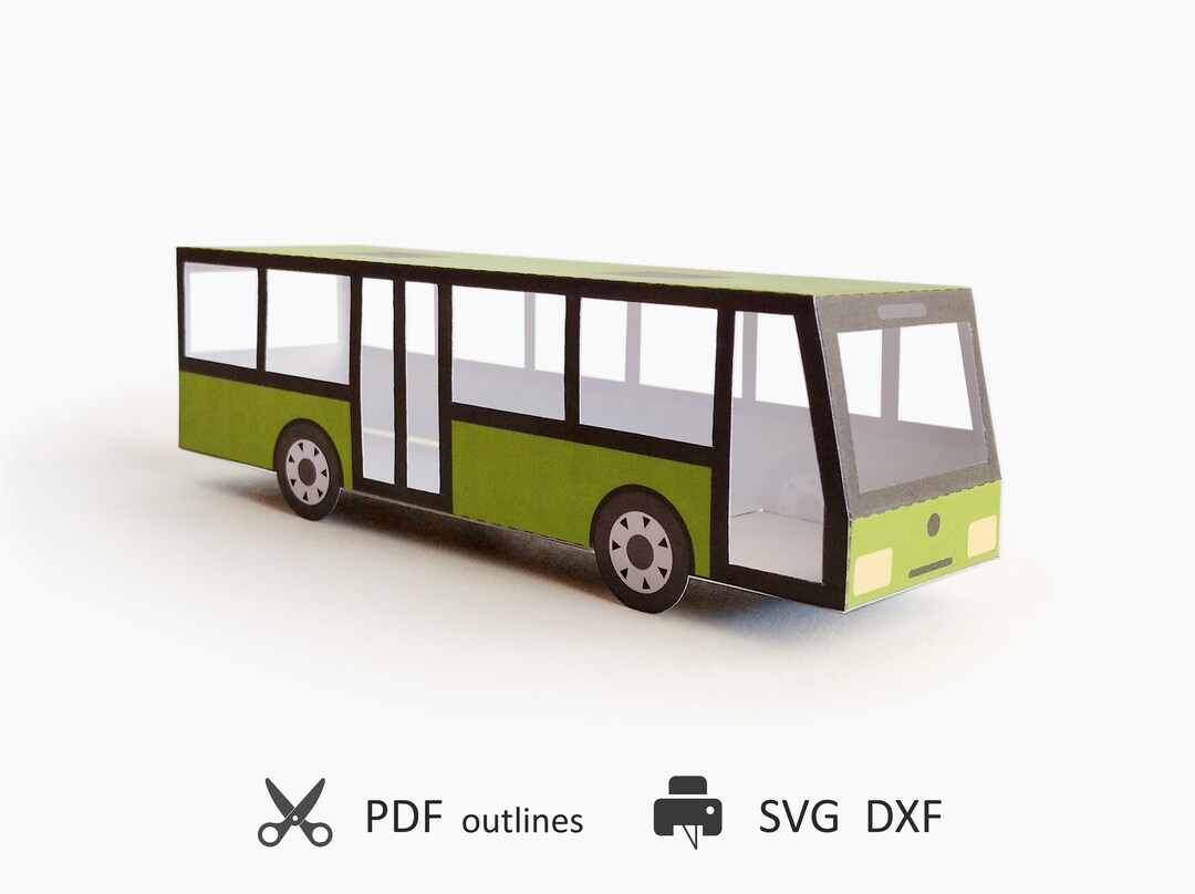 City Bus Templates - Cricut SVG Paper Toy - Etsy