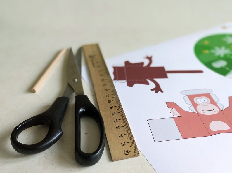 Paper Animals. Easy Paper Toys for Kids. Printable Templates - Etsy