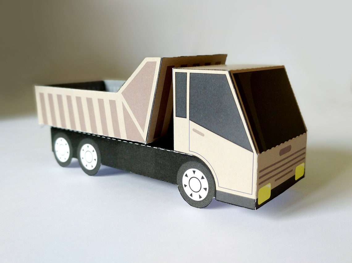 Paper Toy Dump Truck. Printable Papercraft Templates | Etsy