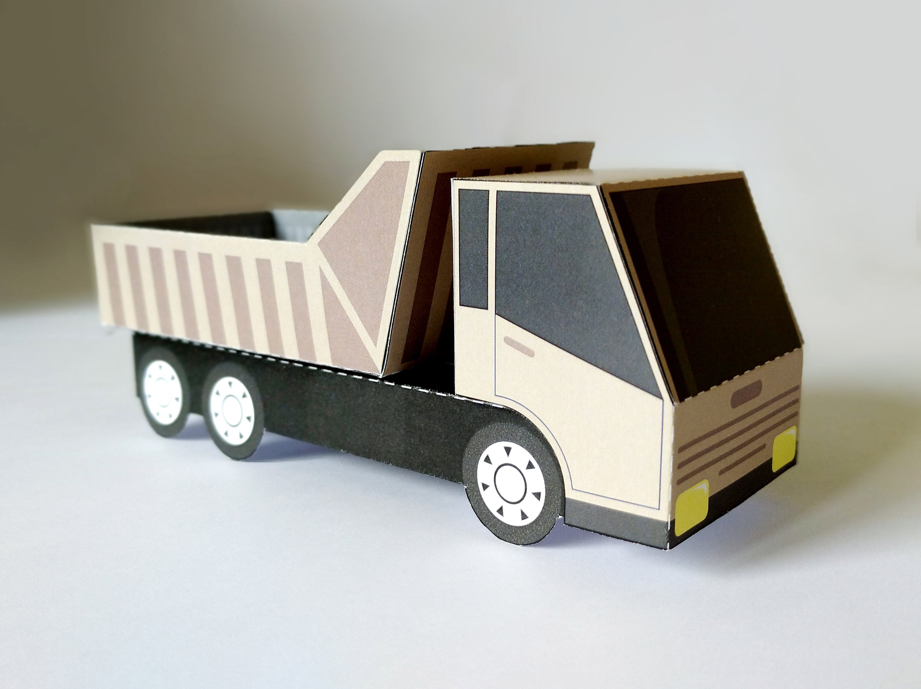 Paper Toy Dump Truck. Printable Papercraft Templates - Etsy