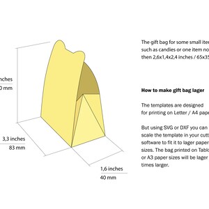 5 Gift Bags Templates - Cat, Elephant, Frog, Owl, Monkey. PDF, SVG and ...