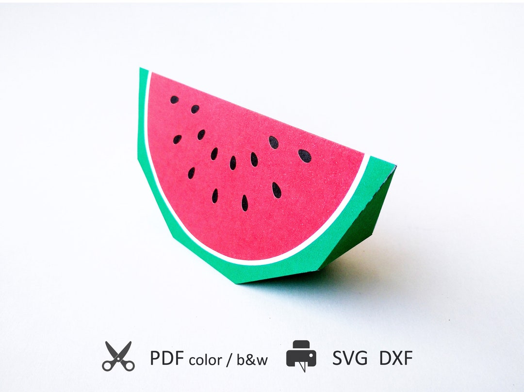 Slice of Watermelon DIY Papercraft Toy - Etsy