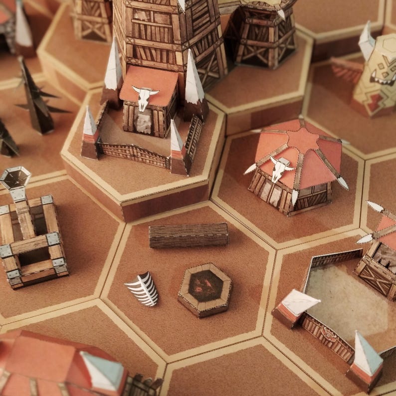 Orc Camp. Paper Miniature PDF Templates for Paper Crafts and Games - Etsy