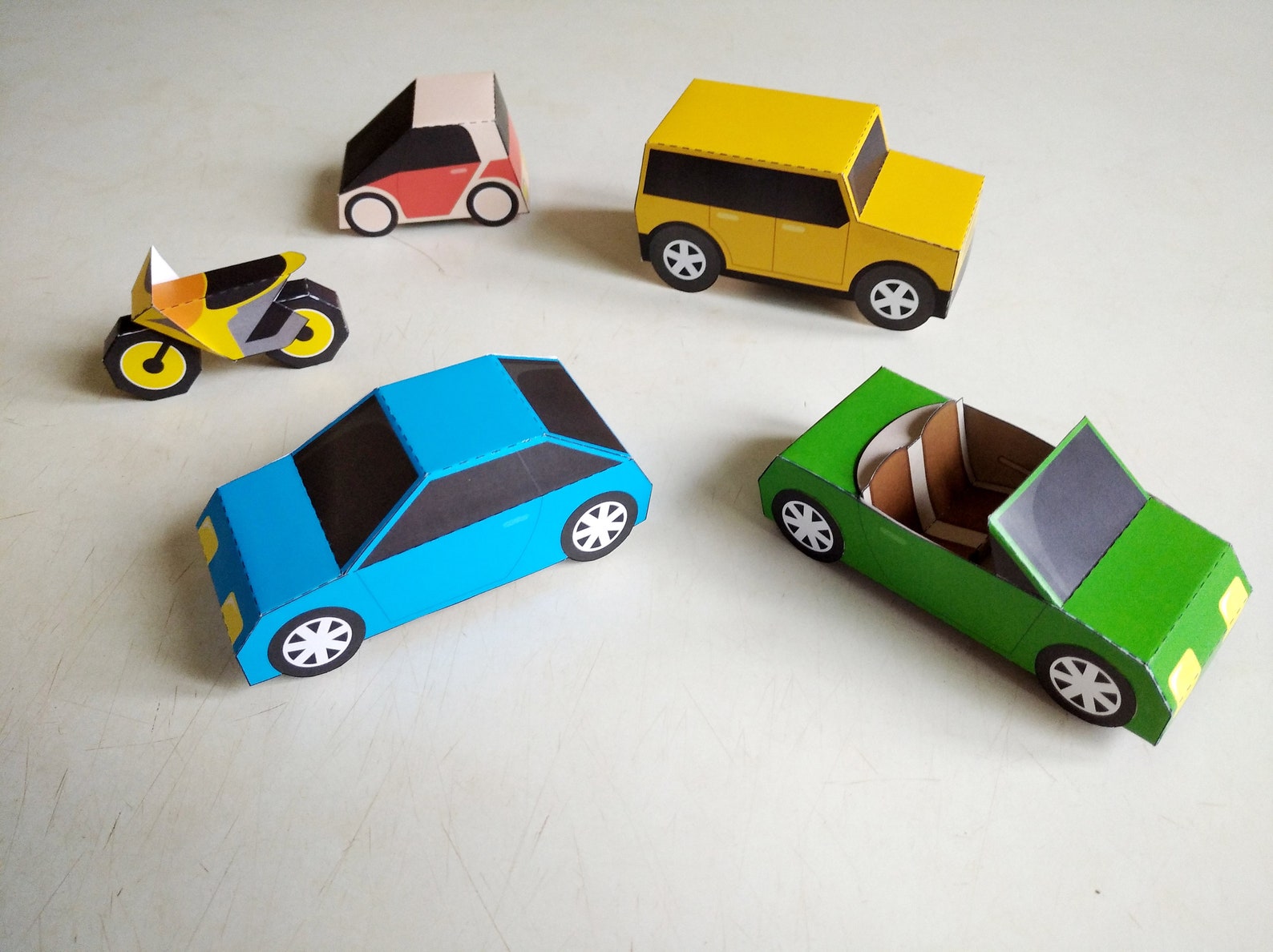 Paper Cars and Motorbikes. Printable Toys of Vehicles for Kids - Etsy ...