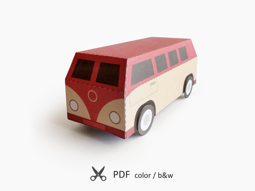 BUS Type D. Paper Toy / Gift Box - Etsy