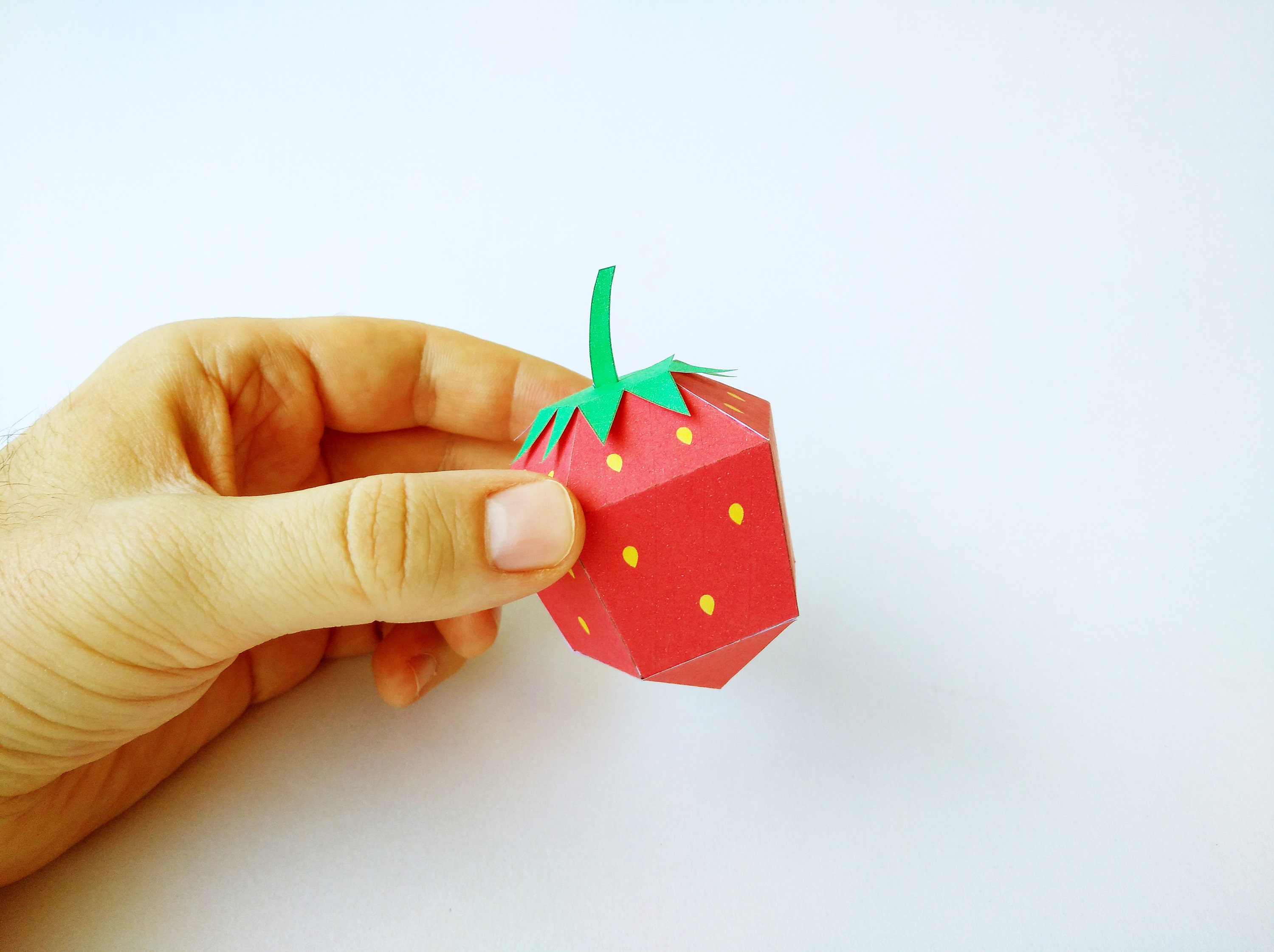 Strawberry 3D Papercraft Toy SVG - Etsy Australia