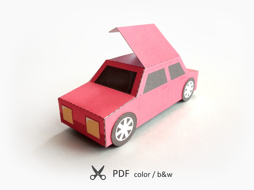 CAR Type D. Paper Toy / Gift Box - Etsy