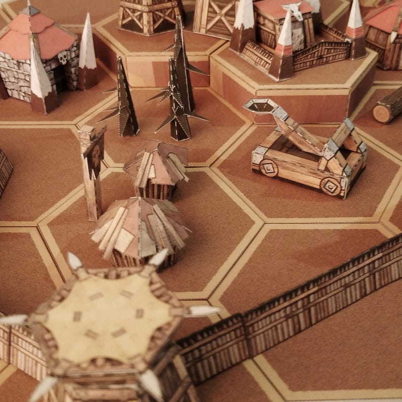 Orc Camp. Paper Miniature PDF Templates for Paper Crafts and Games - Etsy