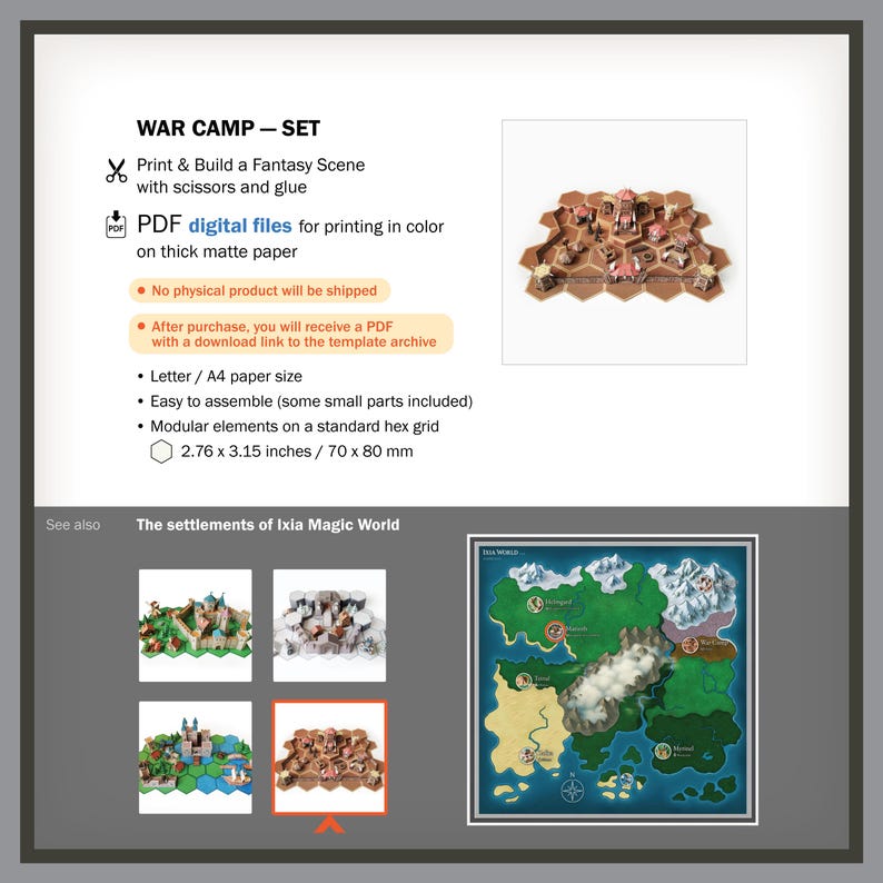 Orc Camp. Paper Miniature PDF Templates for Paper Crafts and Games - Etsy