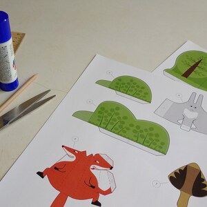 Green Diorama Set. Papercraft Dioramas. Printable Toys for Children ...