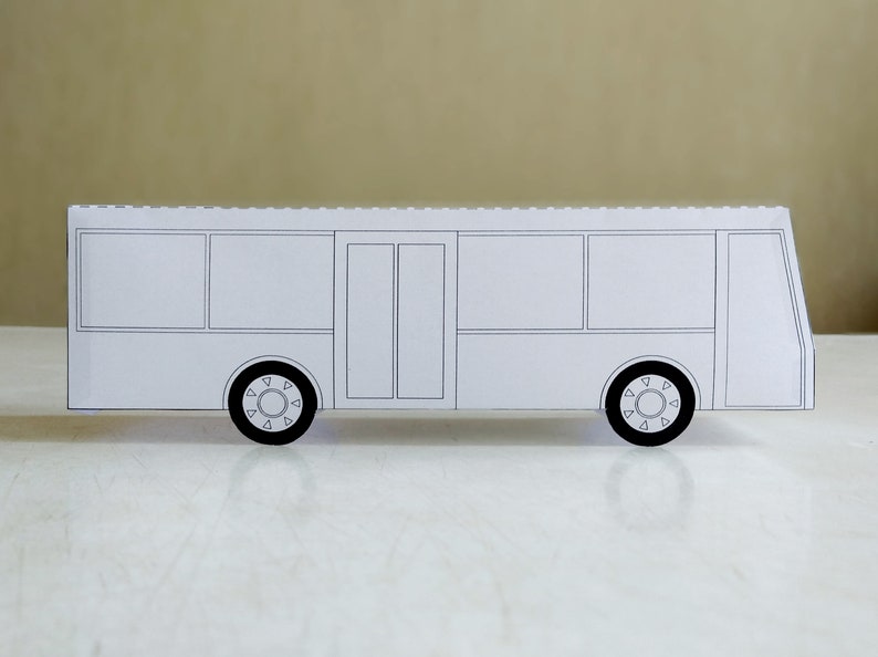 Paper City Bus. Simple Paper Toy. Easy Paper Crafts PDF - Etsy