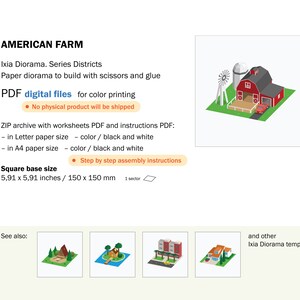 Diorama American Farm. Printable Paper Diorama PDF Template - Etsy