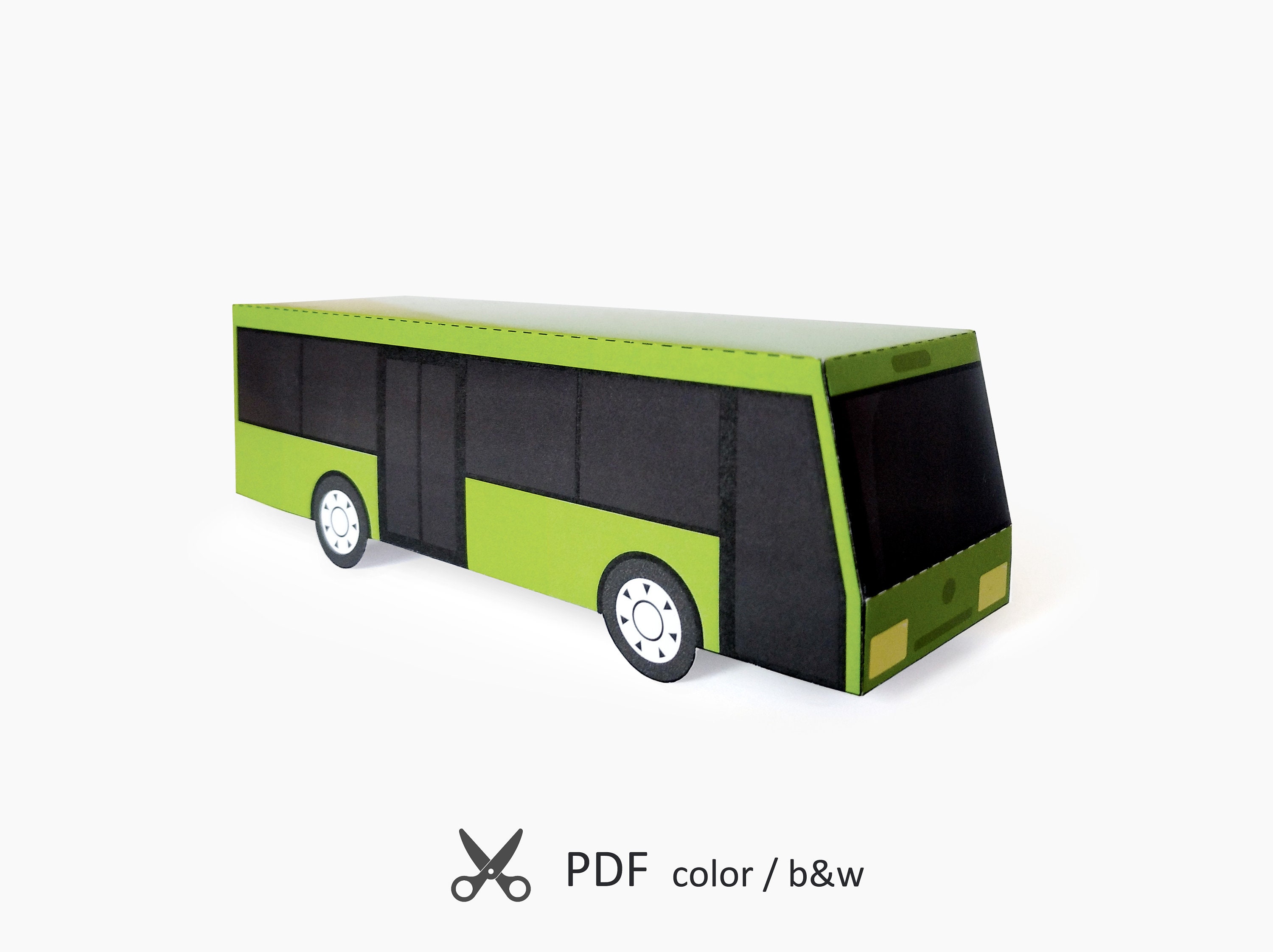 Paper City Bus. Simple Paper Toy. Easy Paper Crafts PDF - Etsy