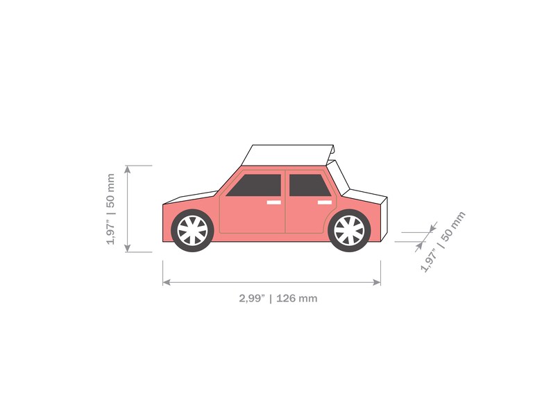 CAR Type D. Paper Toy / Gift Box - Etsy