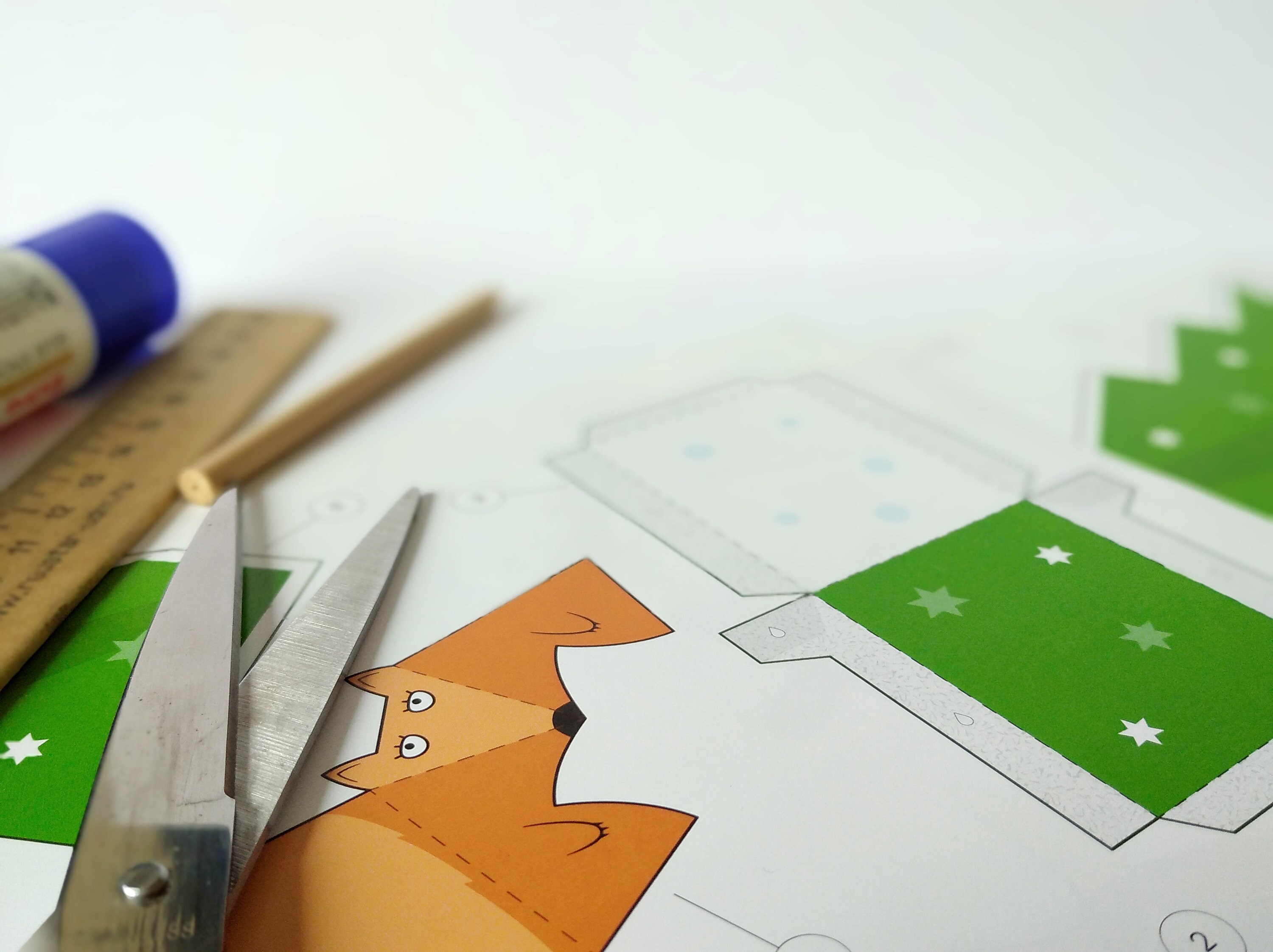 Paper Diorama Winter. Papercraft for Kids. Elk Squirrel and - Etsy