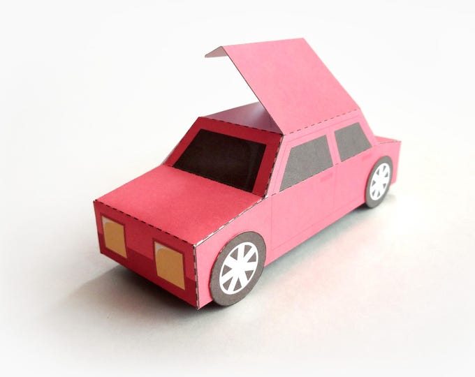 DIY Papercraft Car Favor Box Template (digital Download) - Etsy Canada