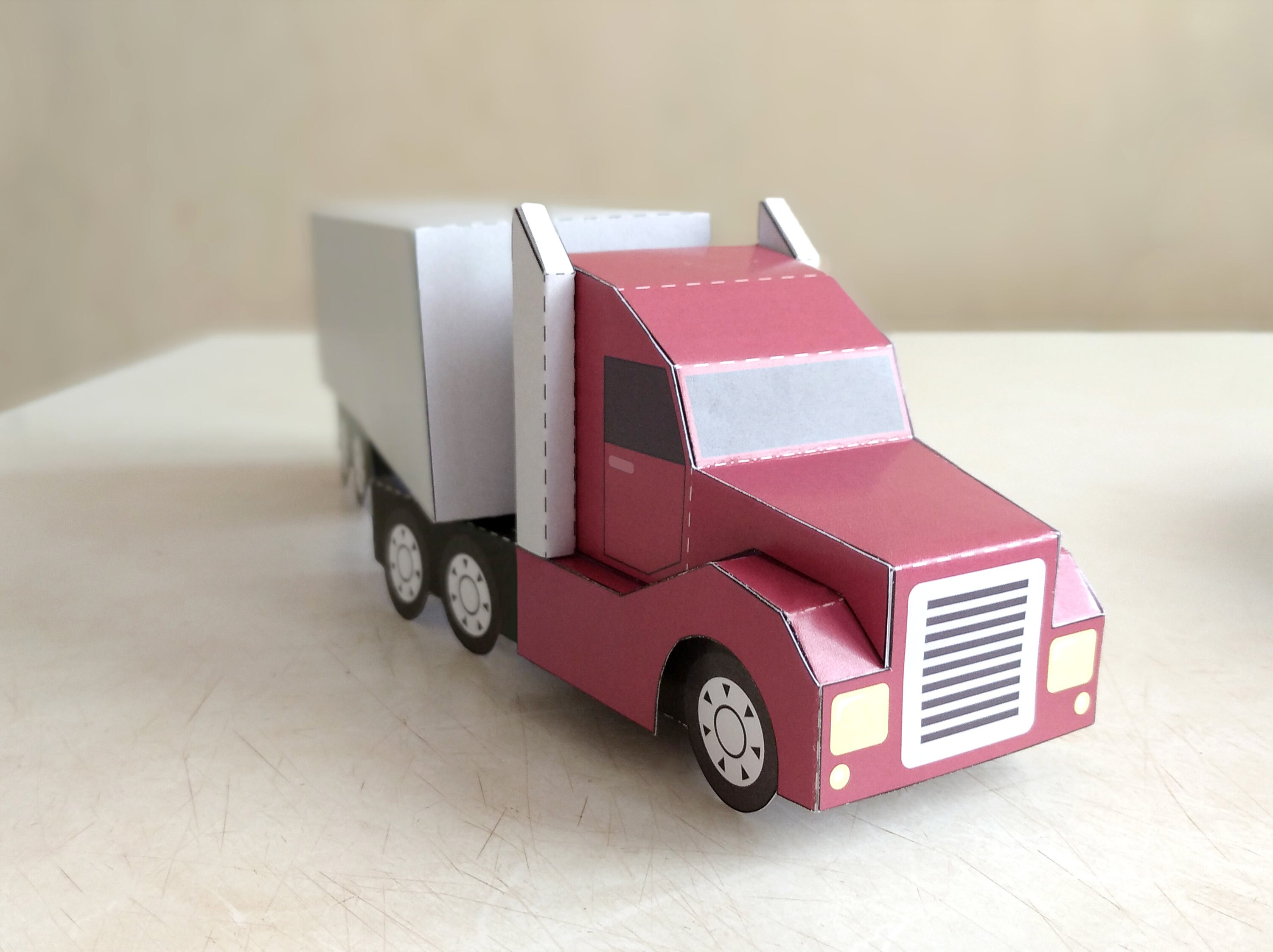 Semi-trailer Truck. Paper Printable Toy. Paper Craft PDF Templates - Etsy